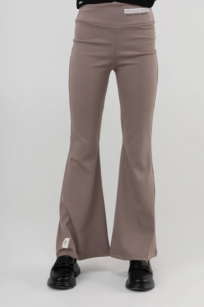 Штани палаццо для дівчинки Viollen 1224 140 см Капучино (2000990040220 ...