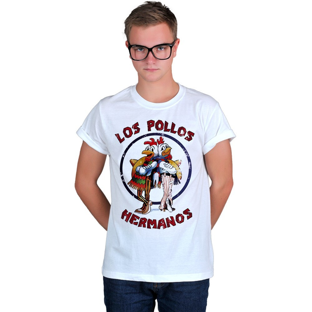 Футболка Fanbolka Во Все Тяжкие Los Pollos Hermanos XS Белая (011WHXS ...