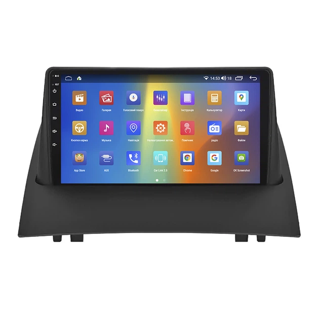 Штатная магнитола 9" Lesko для Renault Megane II Рестайлинг 2006-2009 2/32Gb CarPlay 4G Wi-Fi ...