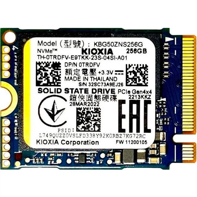 Накопитель SSD 256GB Kioxia BG5 M.2 2230 NVMe PCIe 4.0 x4 (KBG50ZNS256G ...