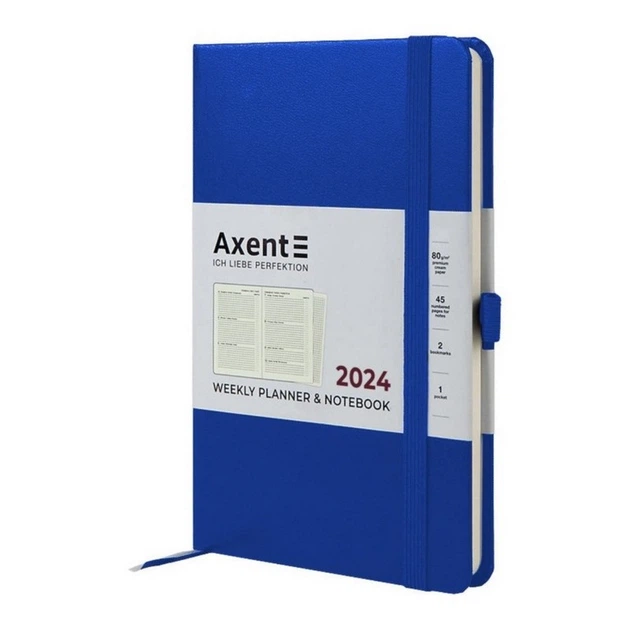 Еженедельник Axent 2024 Partner Strong, 125x195 мм, классический синий (8505-24-38-A) – фото ...
