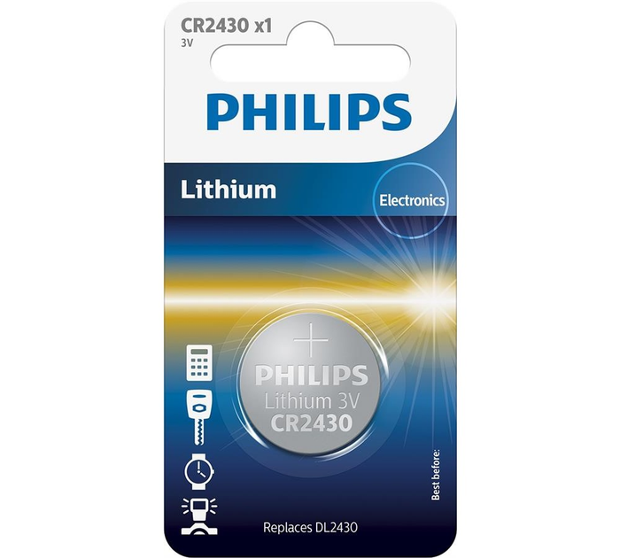 Литиевая батарейка Philips CR2430 Lithium CR2430/00B 3В – фото, отзывы ...
