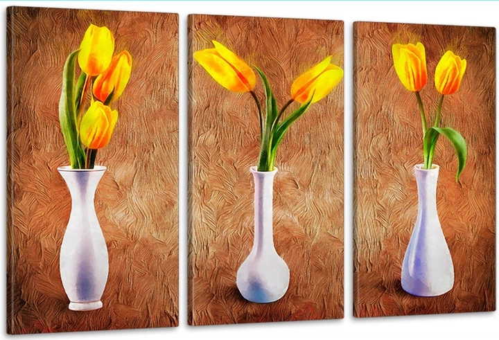 Модульная картина в гостиную / спальню Тюльпани ART-234_3A (53х100см ...
