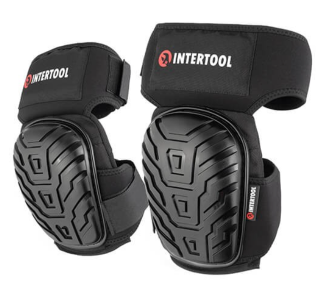 Наколенники защитные, противоскользящие накладки ПВХ, гелевые подушки, ремни INTERTOOL SP-0054 ...
