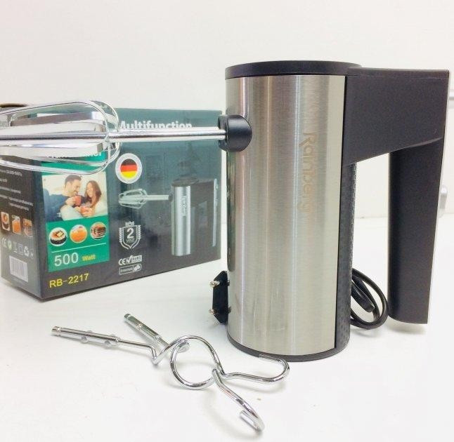 Миксер ручной Rainberg RB-2217 500W 5 скоростей Черный (2217RBMKSR ...