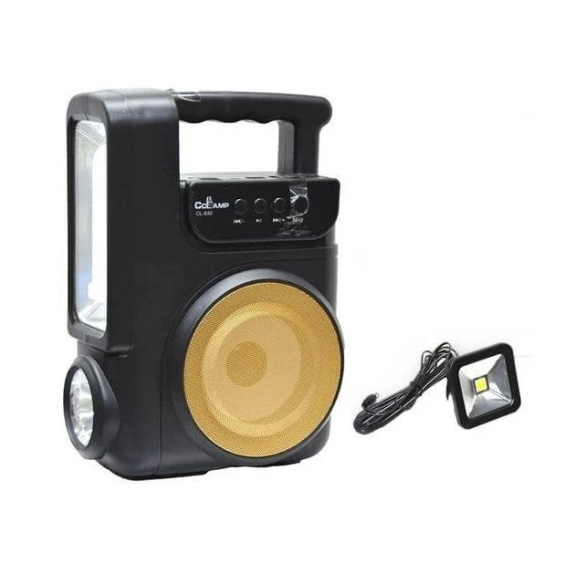 Переносной аккумуляторный кемпинг фонарь с солнечной панелью и прожектором FM Радио Bluetooth ...