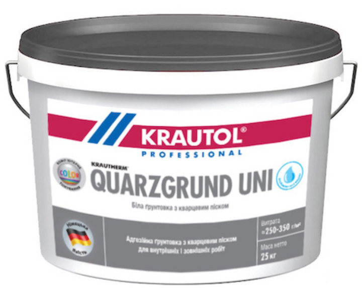 Грунт с кварцевым песком KRAUTOL QUARZGRUND UNI адгезионный 25кг – фото ...