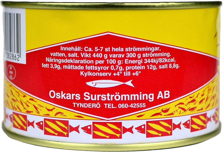 Сюрстрёмминг Oskars Surströmming 440g / 300g – купить в Украине ...