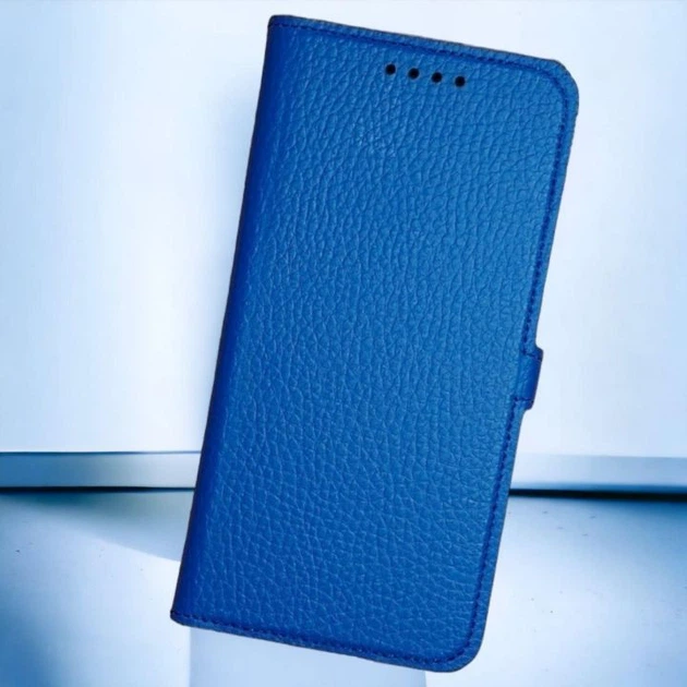 Кожаный чехол книжка для телефона Meizu M6 Note от Jk-case, синий ...