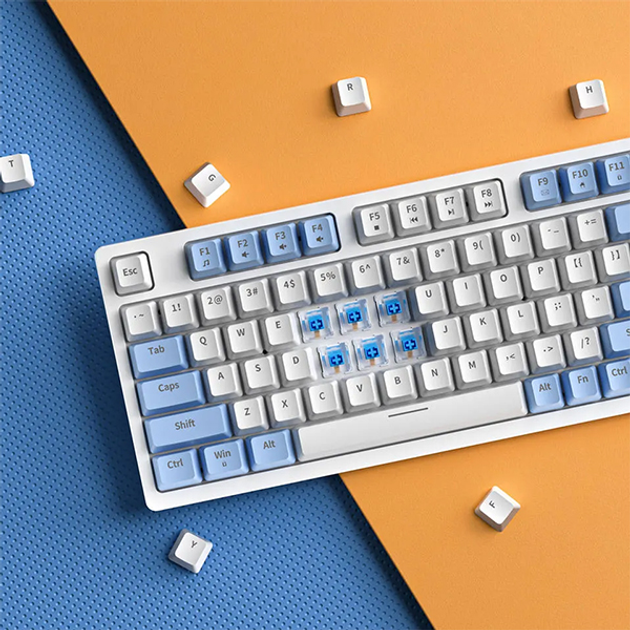 Механическая клавиатура Zifriend ZA981 (98 клавиш, USB Type-C, White ...