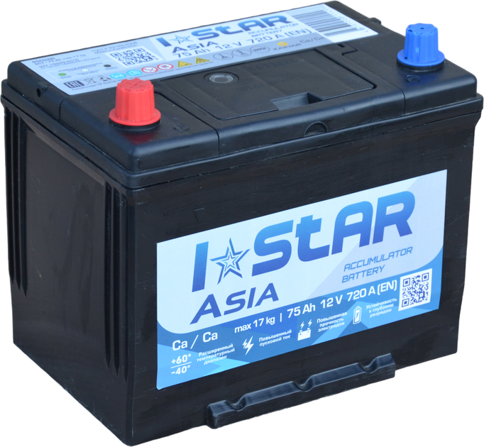 Автомобильный аккумулятор Kainar Istar Asia 75 Ah (+/-) EN720 D26 (СТ ...