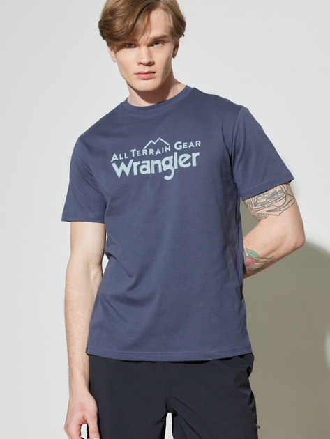 Футболка мужская Wrangler W231729 L Синяя (8682344734210) – в интернет ...