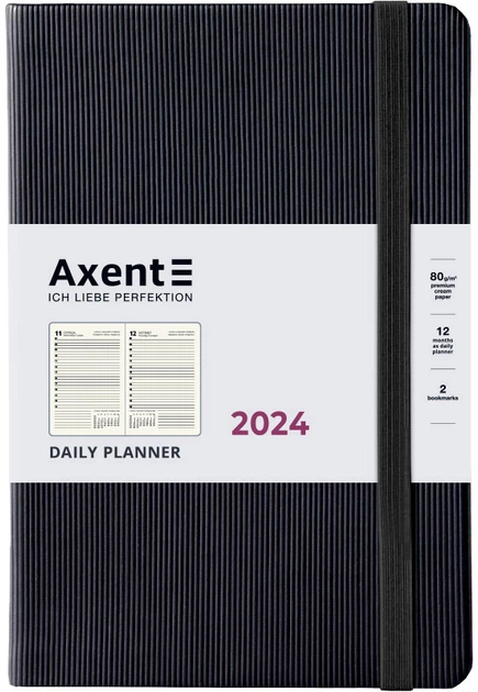 Ежедневник Axent Partner Lines 2024 14.5х21 см черный (8815-24-01-A) – фото, отзывы ...