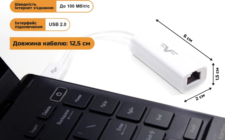 Мережевий адаптер Frime USB TYPE-A 100Mbit Ethernet RTL8152 (NCF-100MbUSBA) – фото, відгуки ...