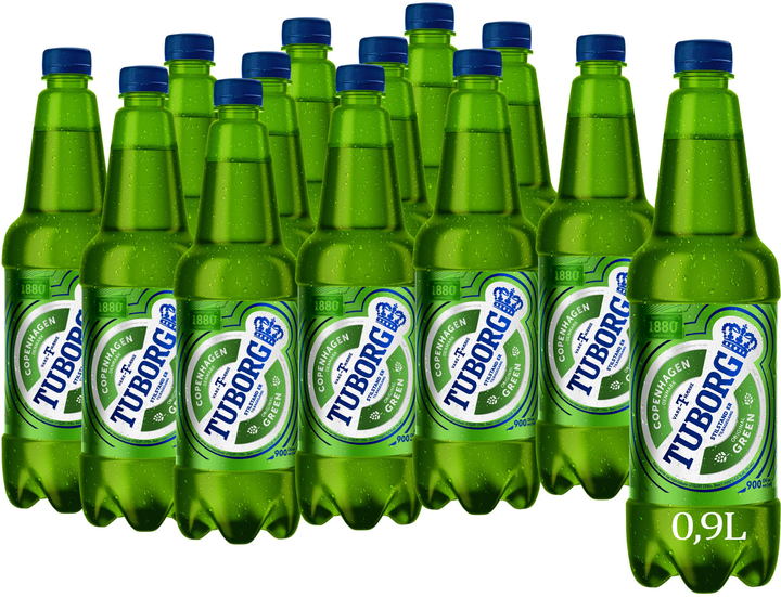 Упаковка пива Tuborg Green светлое фильтрованное 4.6% 0.9 л х 12 шт ...