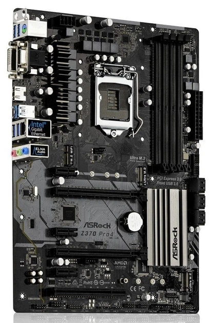 Материнская плата ASRock Z370 Pro4 (s1151v2, Intel Z370, PCI-Ex16) OEM ...