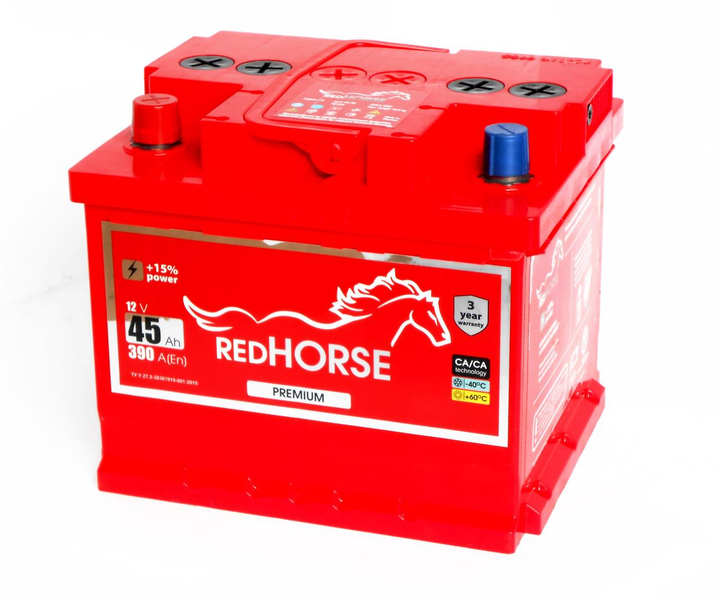 Аккумулятор автомобильный 6СТ-45Ач L+ 390A PREMIUM, RED HORSE Украина ...