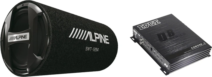 Набор Автомобильный сабвуфер Alpine SWT-12S4 + Автоусилитель Edge ...