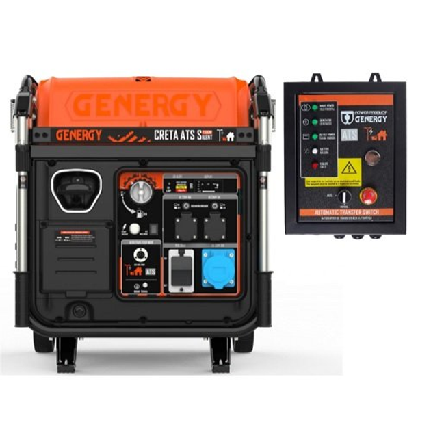 Генератор инверторный бензиновый GENERGY CRETA SILENT ATS 7,5 кВт ...