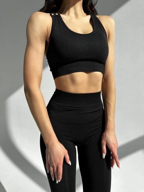 Бесшовный костюм UACTIVE для фитнеса лосины с высокой талией и Pushup и топ S (SG01S ...