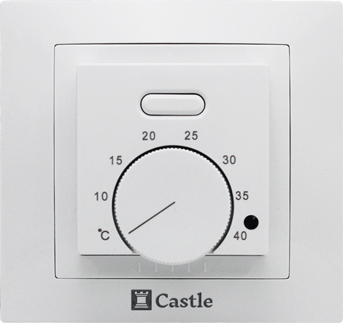 Терморегулятор для теплого пола Castle AC308H механический под рамку ...