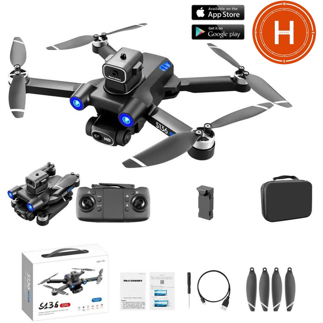 Квадрокоптер Mini Drone S136 - мини дрон с камерой 4K, FPV, БК ...