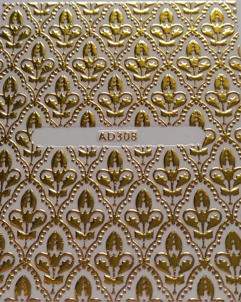 Наклейка для ногтей STZ золотая AD308 – купить онлайн на ROZETKA