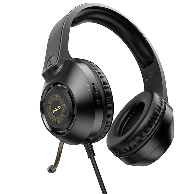 Наушники HOCO Sue headphones gaming W108 |RGB, 2m cord| черные купить в ...