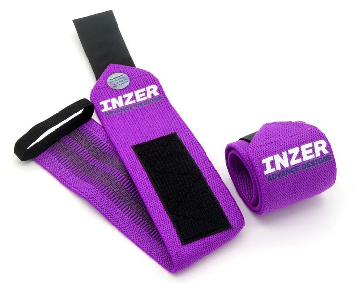 Кистевые бинты для жима лежа Gripper Wrist Wraps 50 см Inzer фиолетовый ...