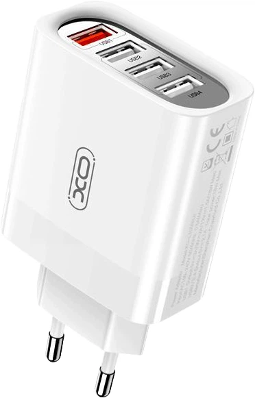 Мережевий зарядний пристрій XO L100 1 USB QC3.0 / 3 USB 2.4A 18W White – фото, відгуки ...