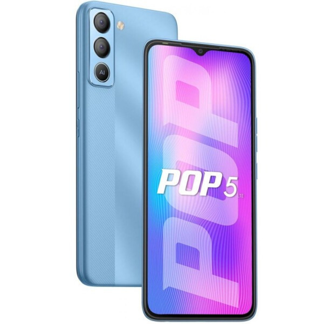 Смартфон Tecno POP 5 LTE (BD4a) 2/32Gb Ice Blue, Телефон Техно Поп с ...