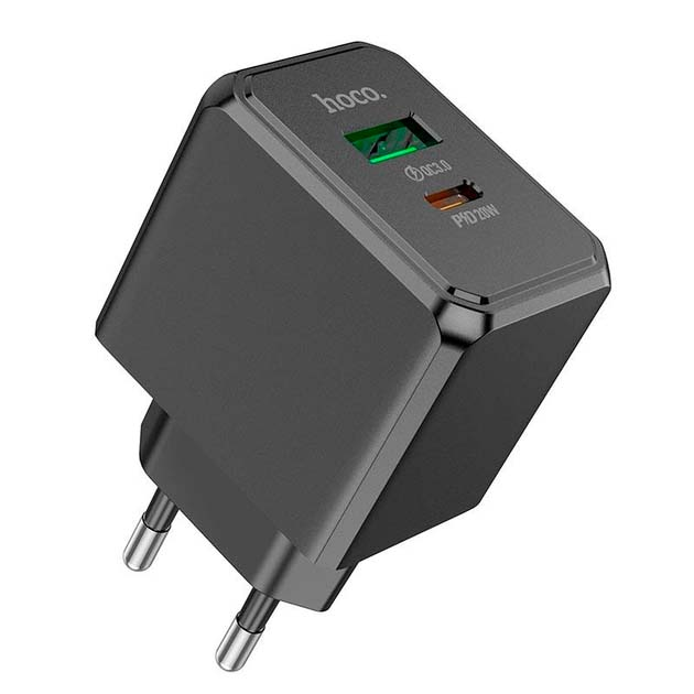 Зарядне мережеве Hoco CS14A USB/ Type-C 20W QC3/PD швидка зарядка для ...