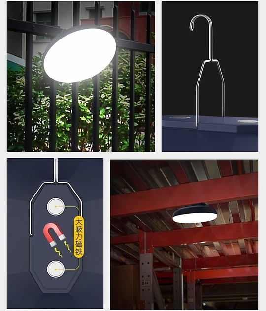 Фонарь кемпинговый 150mm 10000mAh на магните и крючке Witson LHFD-150A ...