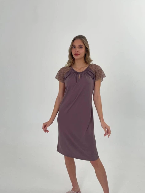 Женская ночная рубашка Antana 83 3XL (56-58) Бежевый – Брендовая одежда | ROZETKA