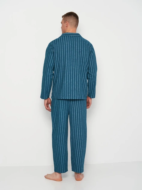 Пижама (рубашка + штаны) мужская хлопковая PATION 733 L Бирюзовая ...