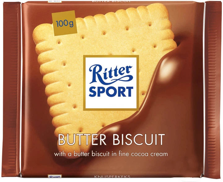 Шоколад Ritter Sport Молочный с начинкой из сливочного печенья 100 г ...
