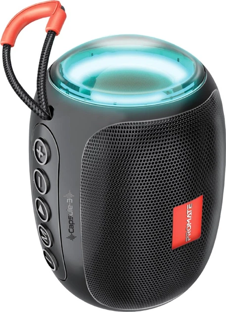 Портативная колонка Promate Capsule-3 5W RGB Black (capsule-3.black ...