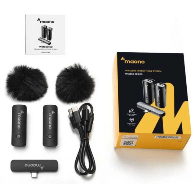 Беспроводной петличный микрофон Maono AU-WM600-C2 – фото, отзывы, характеристики в интернет ...