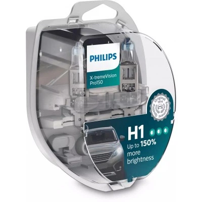 Автолампа Philips H1 X-treme VISION PRO +150%, 3700K, 2шт/блістер ...
