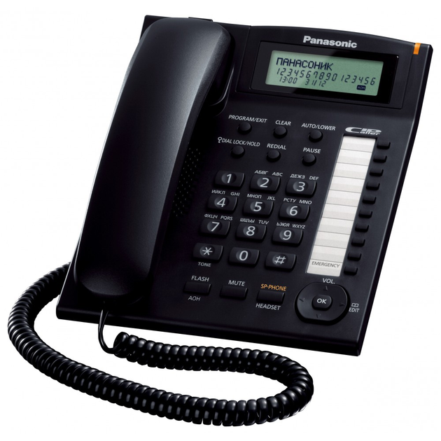 Телефон стационарный Panasonic KX-TS2388UAB ведущий Черный – фото ...