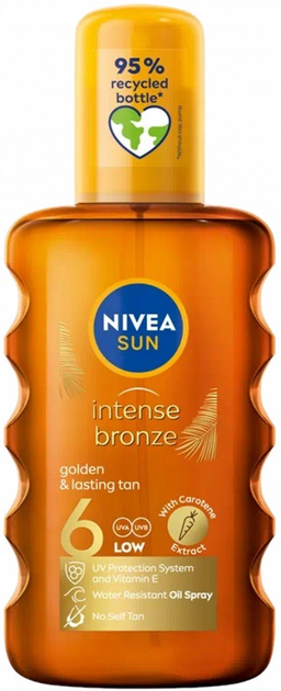 Масло для загара Nivea Sun каротиновый спрей SPF 6 200 мл ...