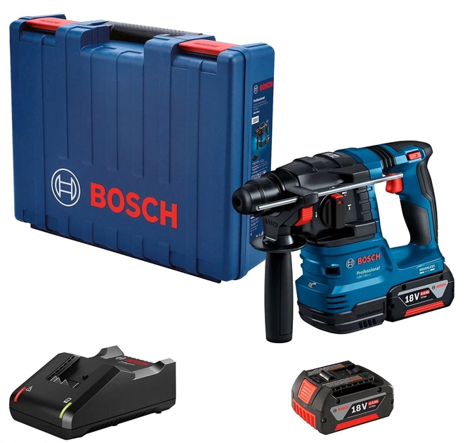 Аккумуляторный перфоратор Bosch Professional GBH 185-LI, 2 акб GBA 18V ...
