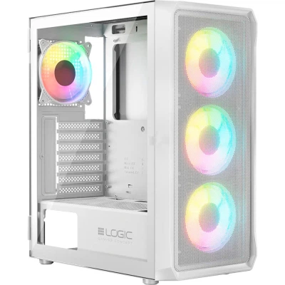 Корпус Logic concept PORTOS MESH+GLASS ARGB fans 3x120mm WHITE (AM ...