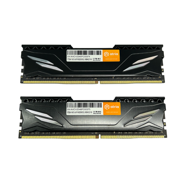 Оперативная память ATRIA Fly Black UAT43200CL18BK2/16 DDR4/16ГБ/3200МГц ...