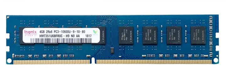 Оперативна пам'ять Hynix DDR3 4Gb 2Rx8 1333Mhz PC3-10600U-9-10-B0 HMT351U6BFR8C-H9 N0 AA – фото ...