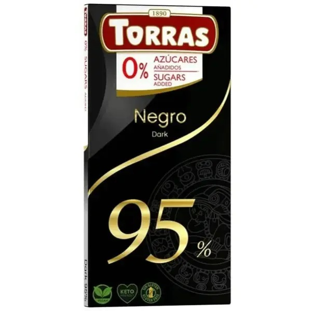 Черный шоколад 95% 75г TORRAS Без сахара и глютена – купить в Украине ...