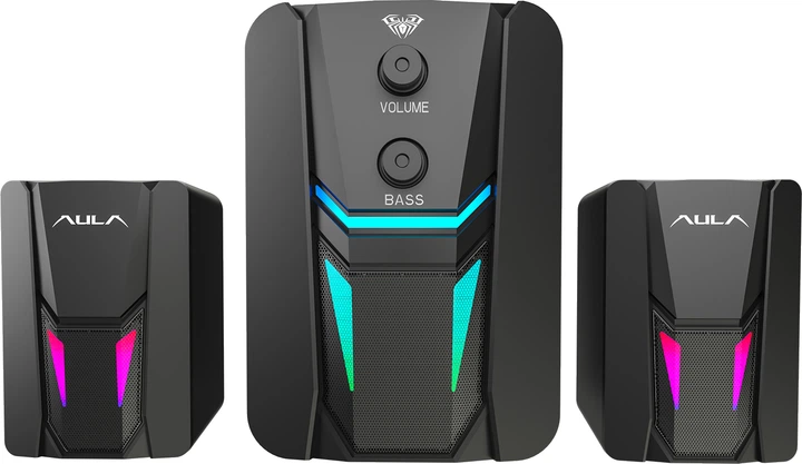 Акустическая система AULA N-189 2.1 Led USB Black (6948391265070) – фото, отзывы, характеристики ...