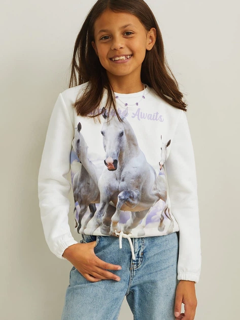 Підлітковий світшот C&A GD-00062460 158-164 см Білий (DN4000003116002 ...