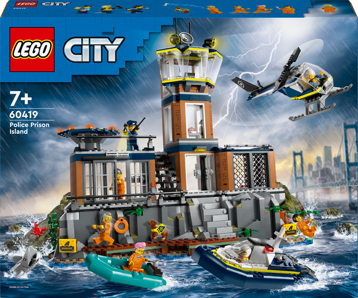 Конструктор LEGO City Полицейский остров-тюрьма 980 деталей (60419 ...