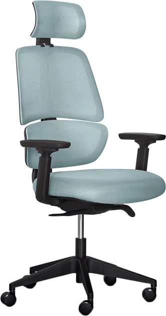 Крісло Mealux Leo Air Plus Grey / Blue (Y-546 KBGL) – купити онлайн на ROZETKA